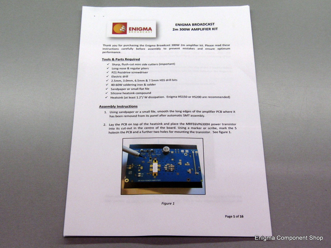 Amateur Radio 2m High Power 300W Amplifier Kit v2 | Enigma Component ...