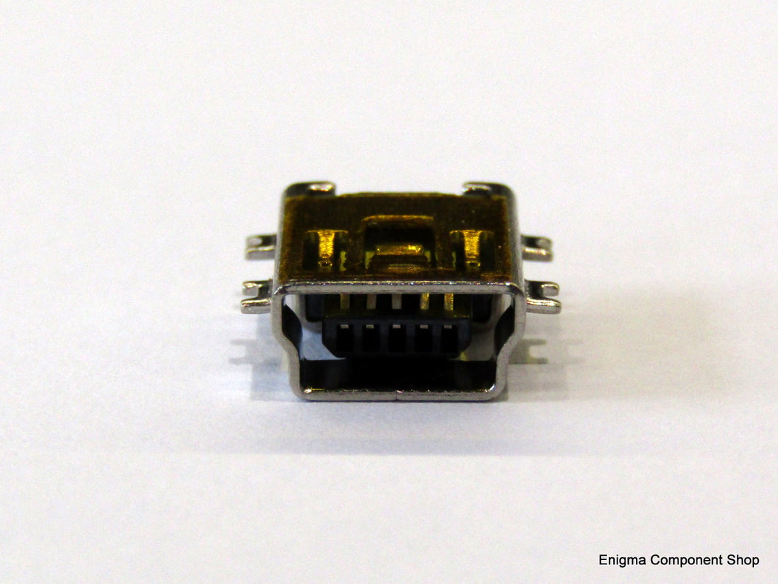 Mini USB, Type B, 5-pin In-Board Socket | Enigma Component Shop Ltd